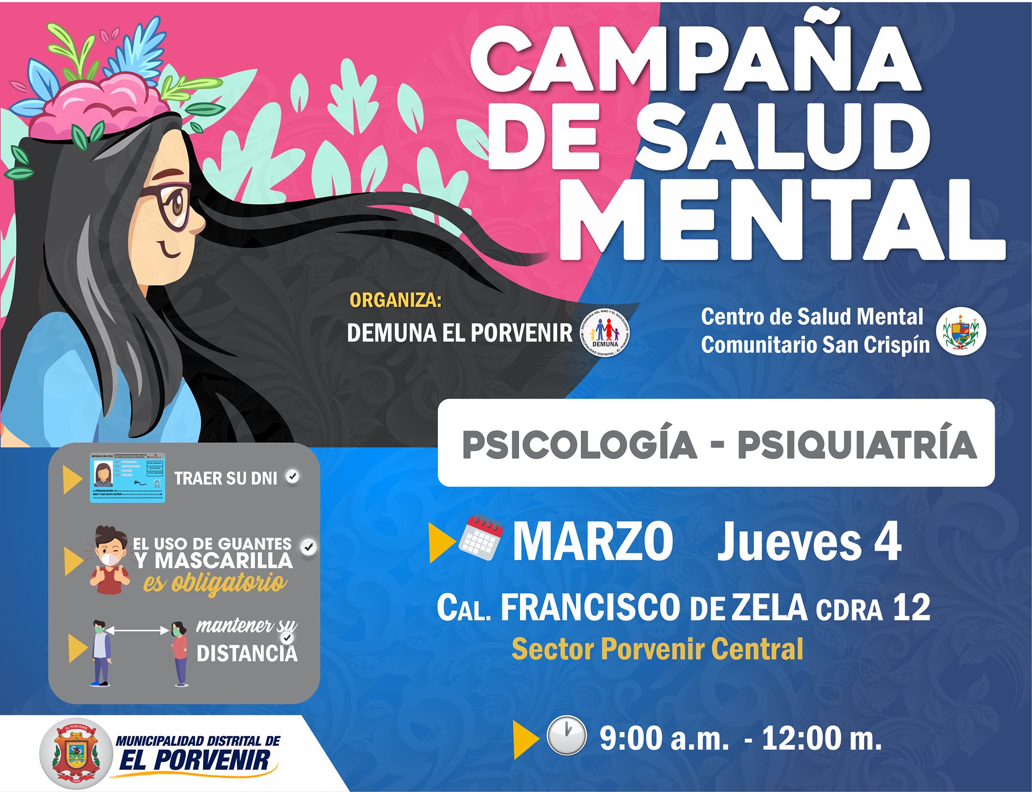 DEMUNA El Porvenir | Te Invita a la Campaña de Salud Mental este 4 de ...